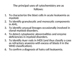 Cytochemistry Stian.ppt heamatology leukemia of white blood cells | PPT