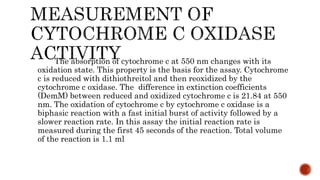 Cytochrome c Oxidase Assay | PPTX