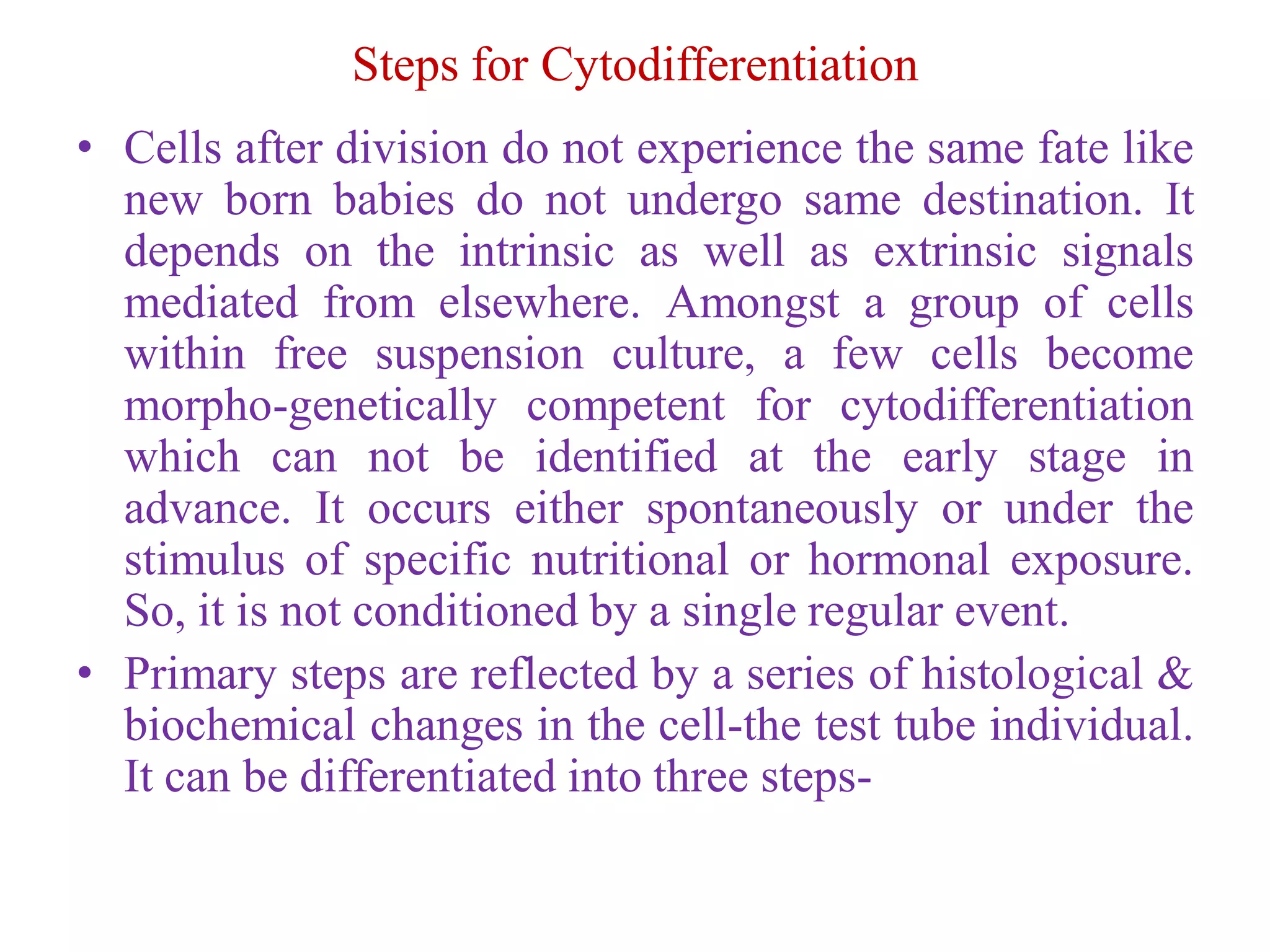 Cytodifferentiation | PDF