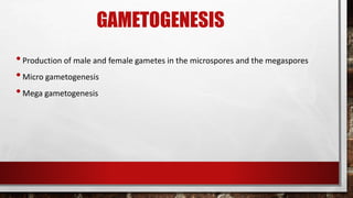 Embryology of pollen and ovule development | PPTX