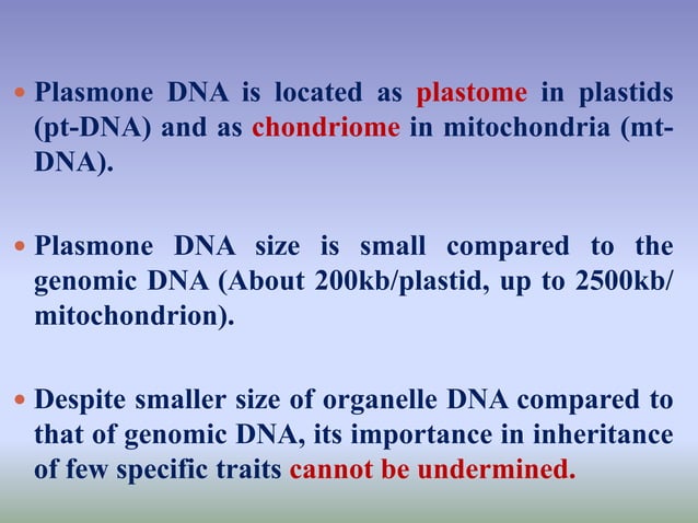 Cytoplasmic inheritance and Chloroplast engineering | PPTX | Genetics ...