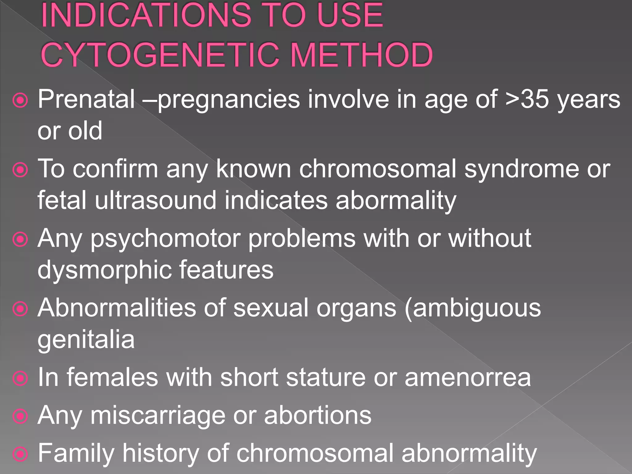 Cytogenetic method of examination prenatally | PPT