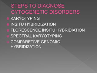 Cytogenetic method of examination prenatally