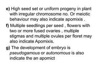 Cytogenetics of apomixis by Suneel kr Gautam | PPT