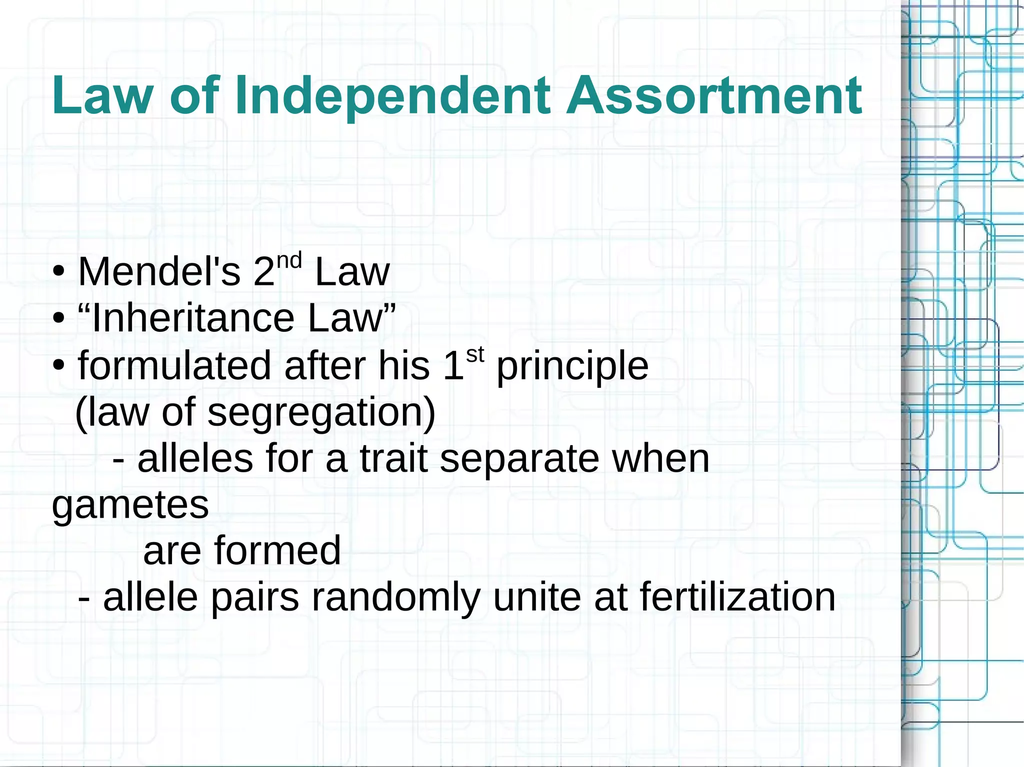 Law of Independent Assortment | ODP