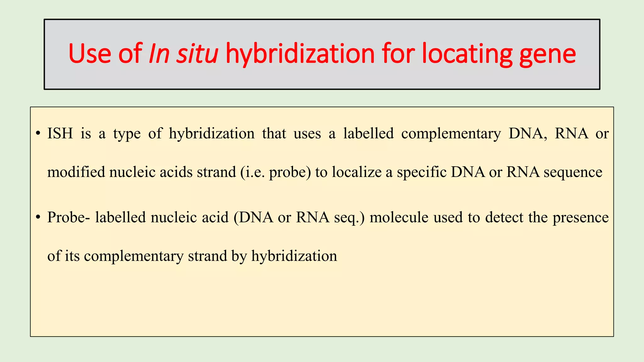 Cytogenetic techniques for gene location and transfer | PPTX