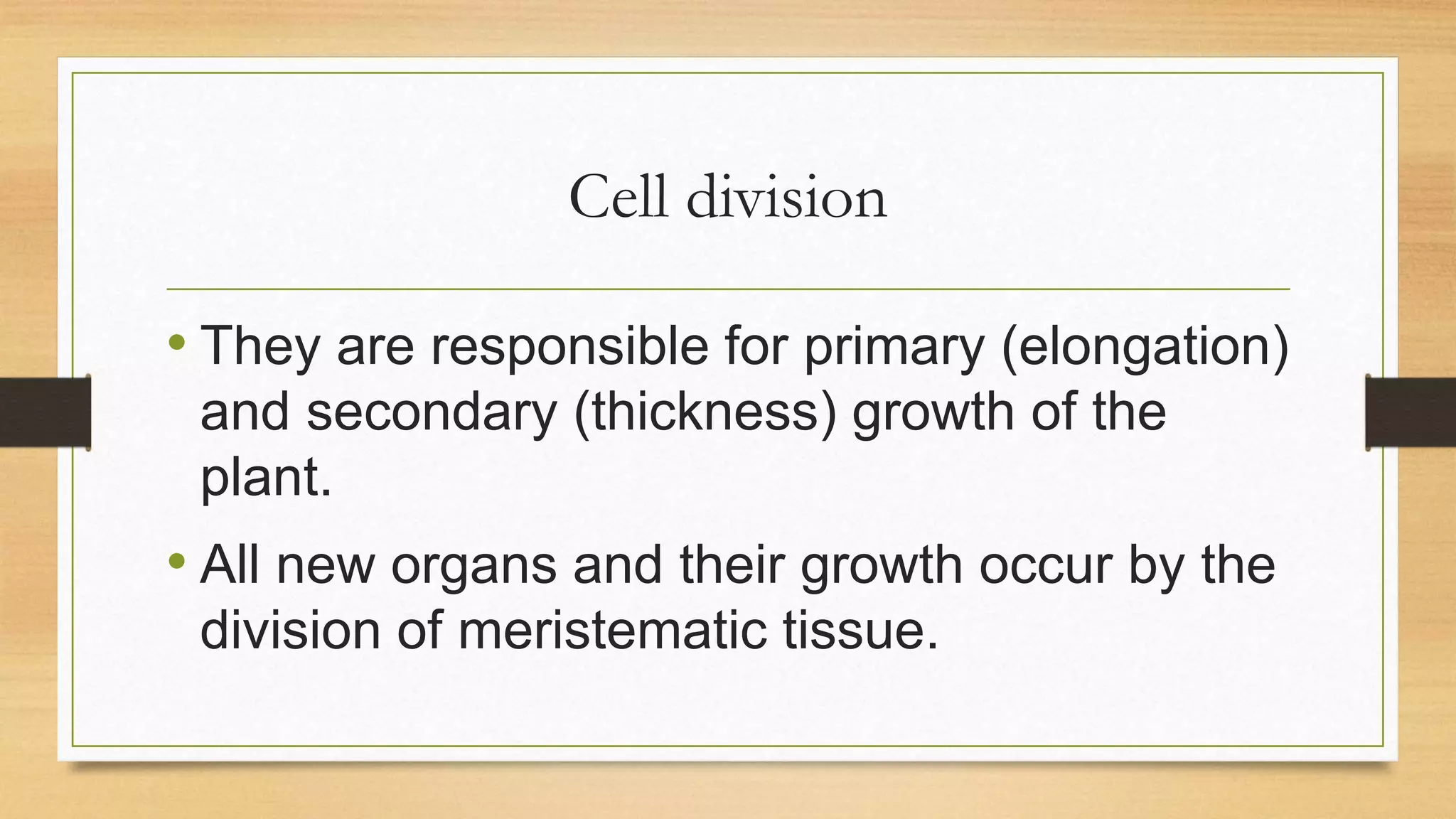 Cytohistological characters of meristematic tissue | PPTX