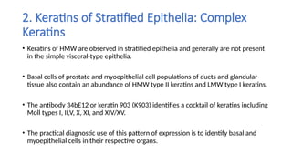 Cytokeratins and their importance's in pathology | PPTX