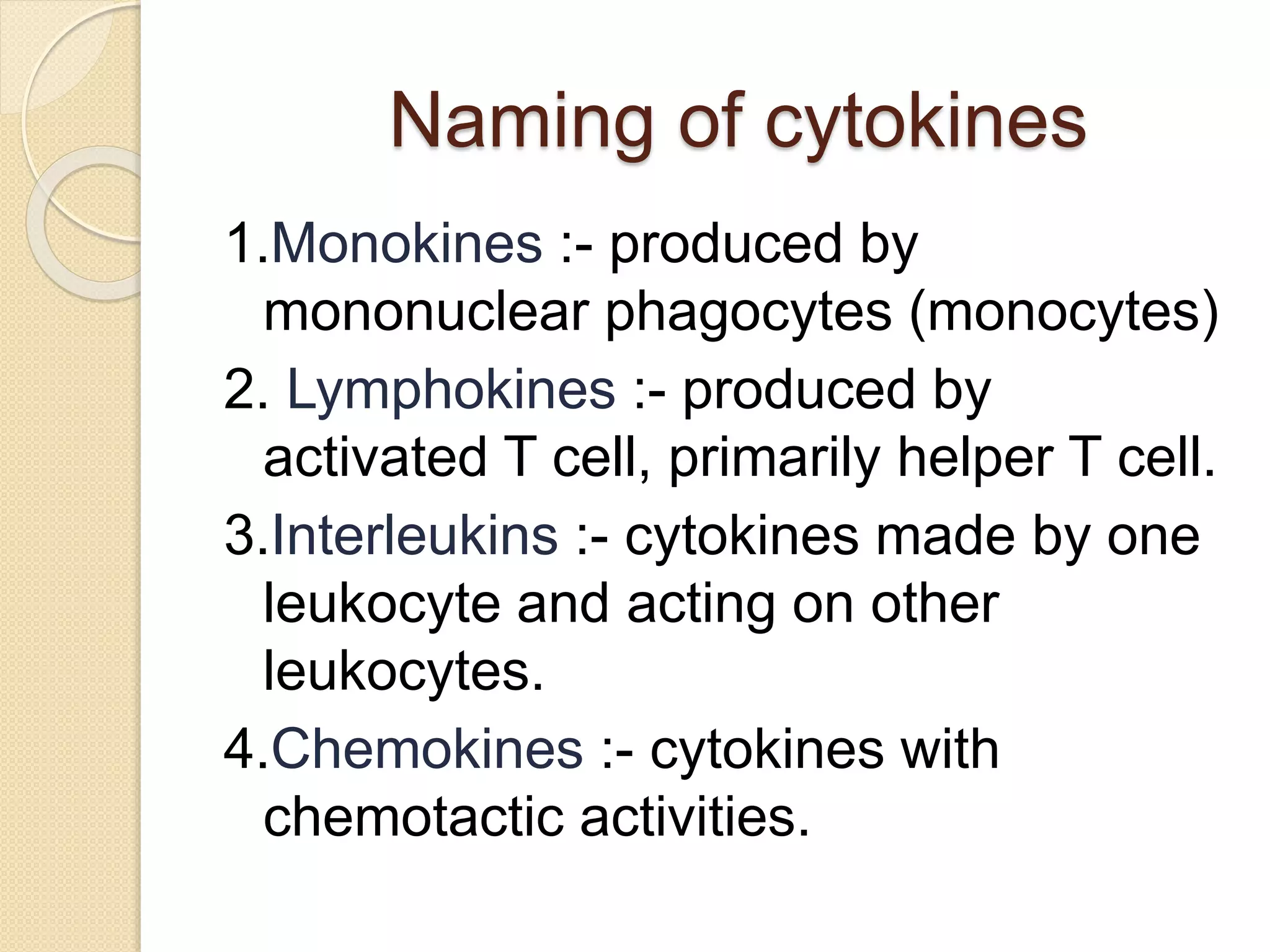 Cytokine and chemokines ppt | PPTX