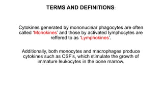 cytokines and its types-.ppt by taimoor khan | PPT