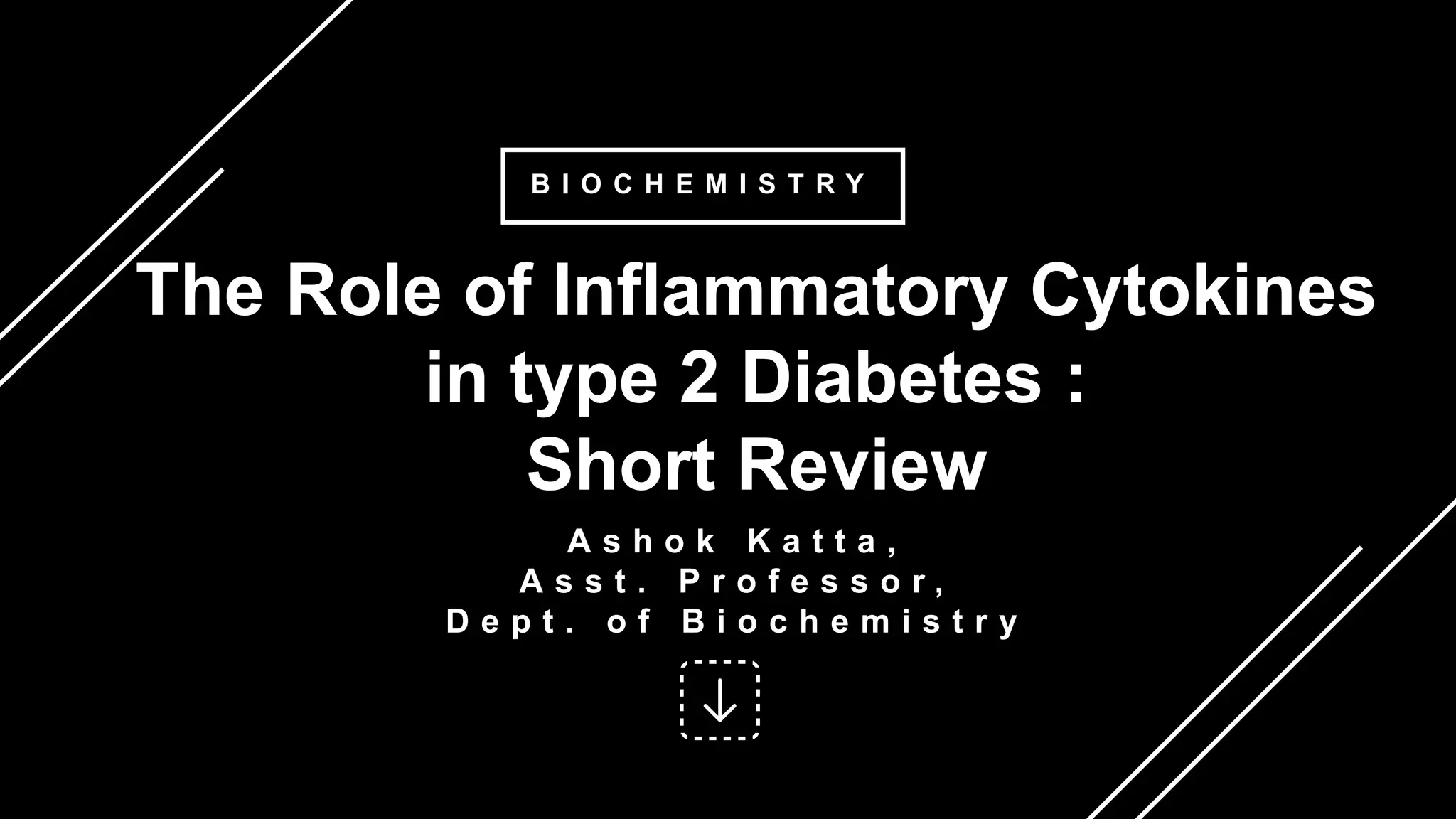 The Role of Inflammatory Cytokines in Type 2 Diabetes Mellitus : Short ...