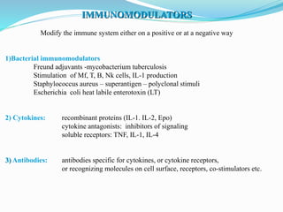 Cytokines as immunomodulators | PPTX