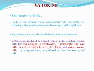 Cytokines as immunomodulators | PPTX