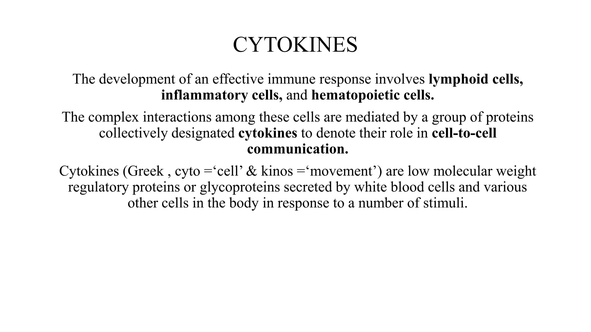 Role of Cytokines in immuneregulation | PPTX