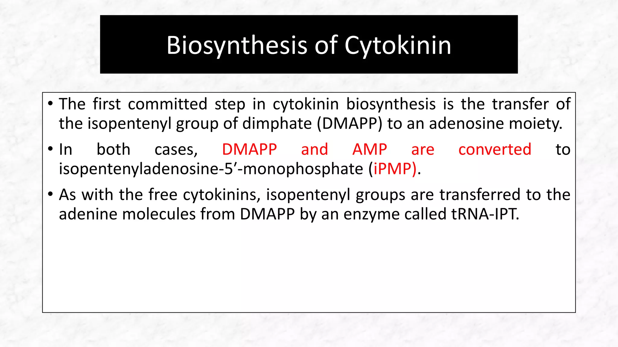 BIOSYNTESIS OF CYTOKININS AND GIBBERALINS | PDF