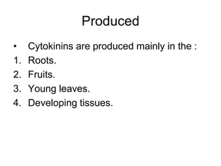 Cytokinins | PPT