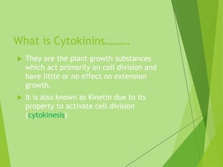 Cytokinins | PPTX | Gardening | Home & Garden