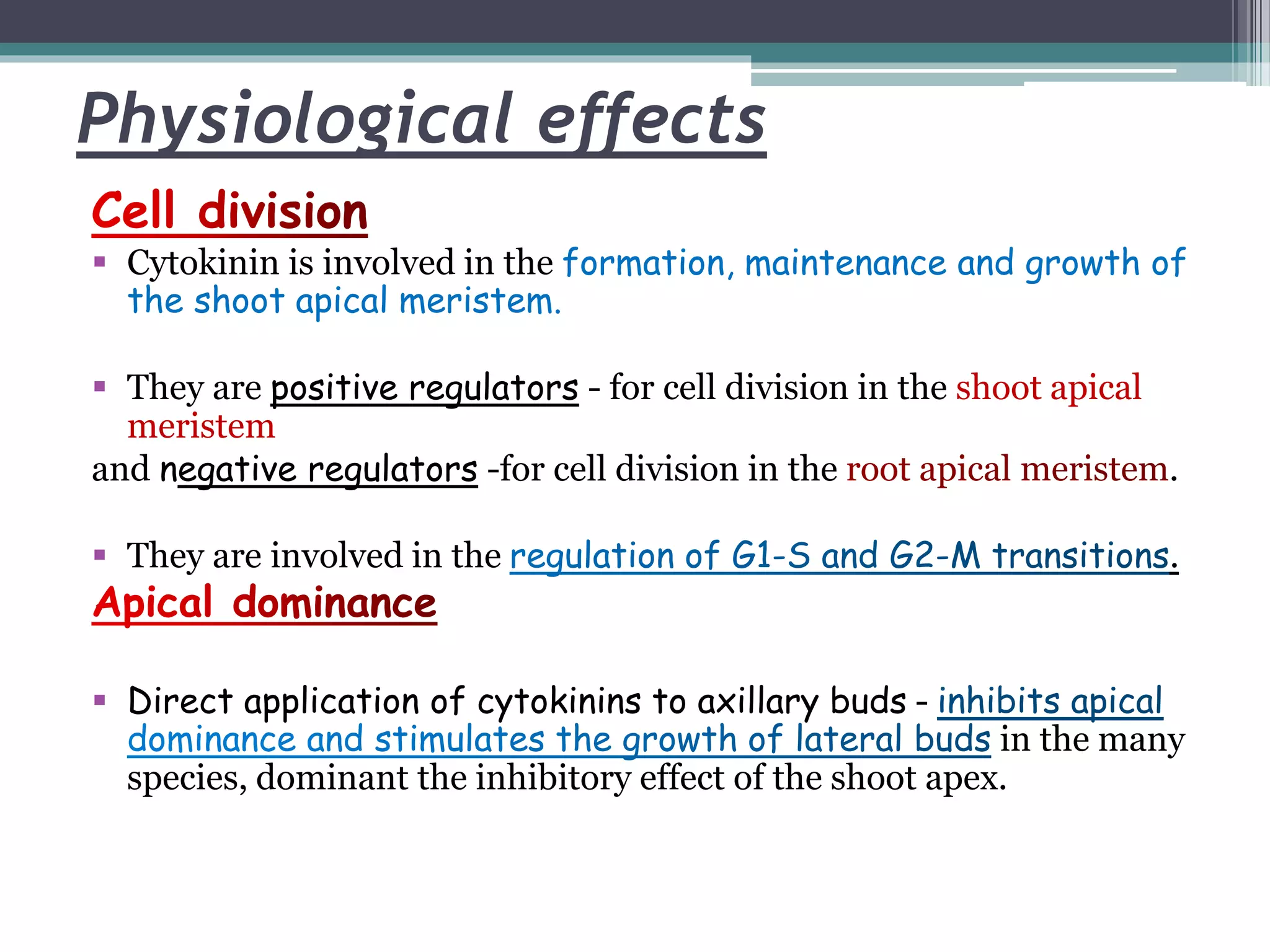 Plant hormone (Part-3)- Cytokinins | PPTX