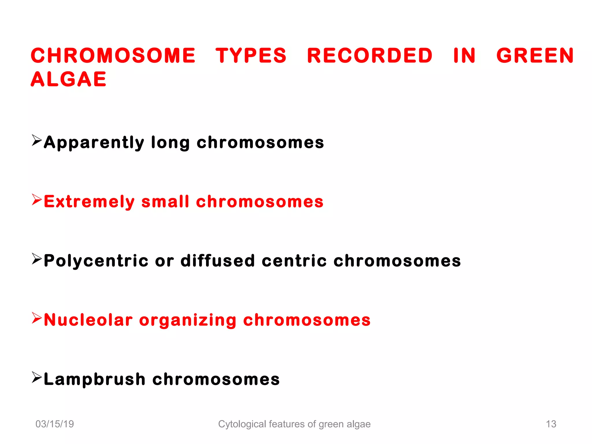 Cytological features of green algae | PPT