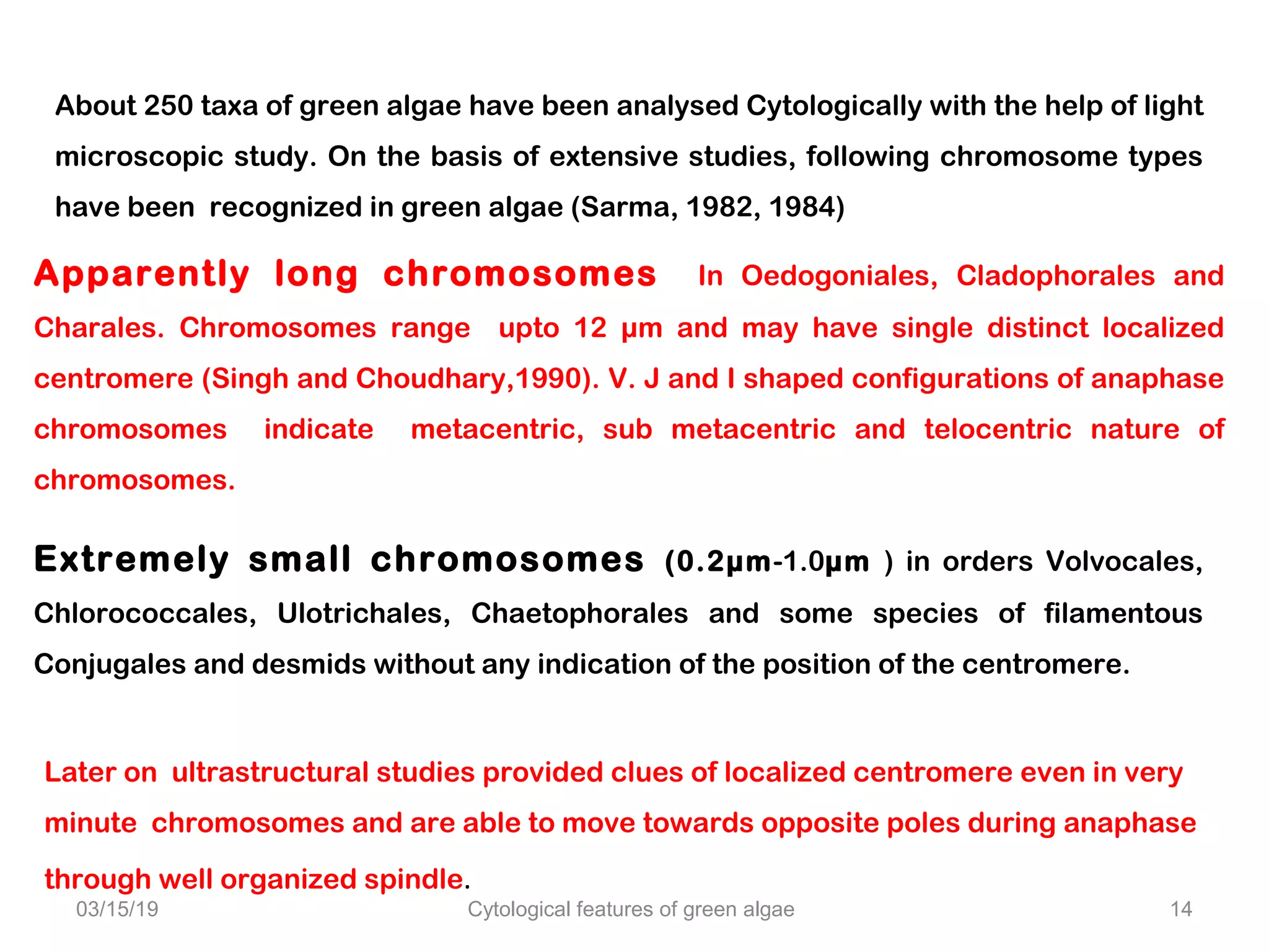 Cytological features of green algae | PPT