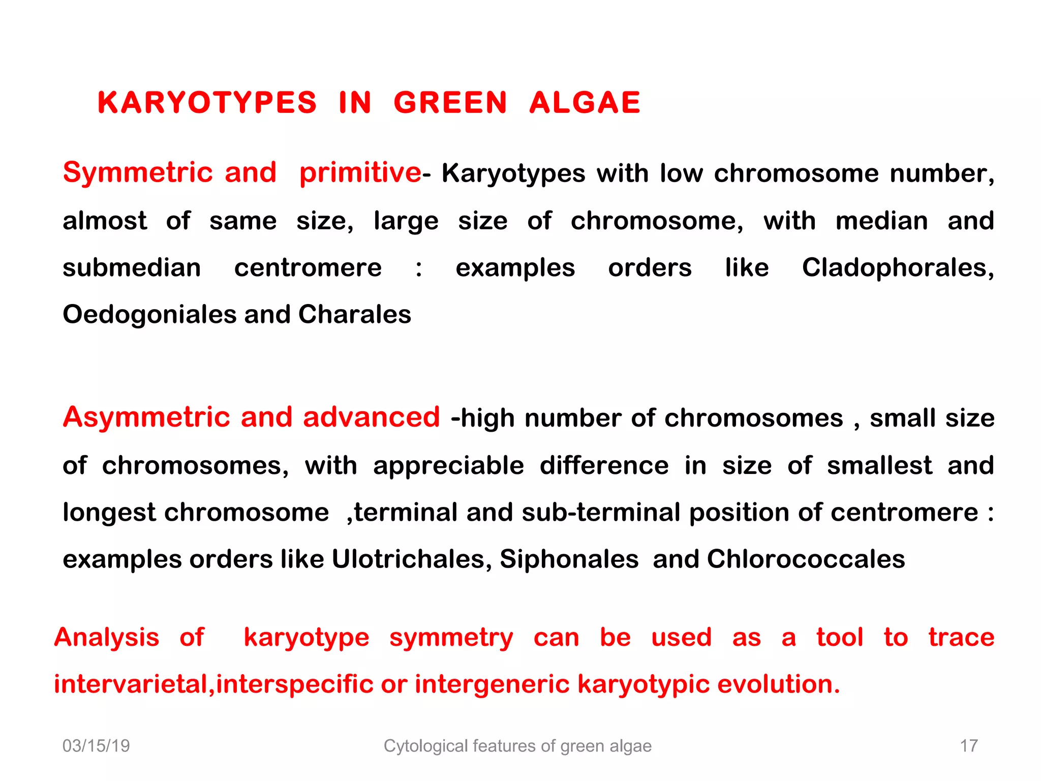 Cytological features of green algae | PPT