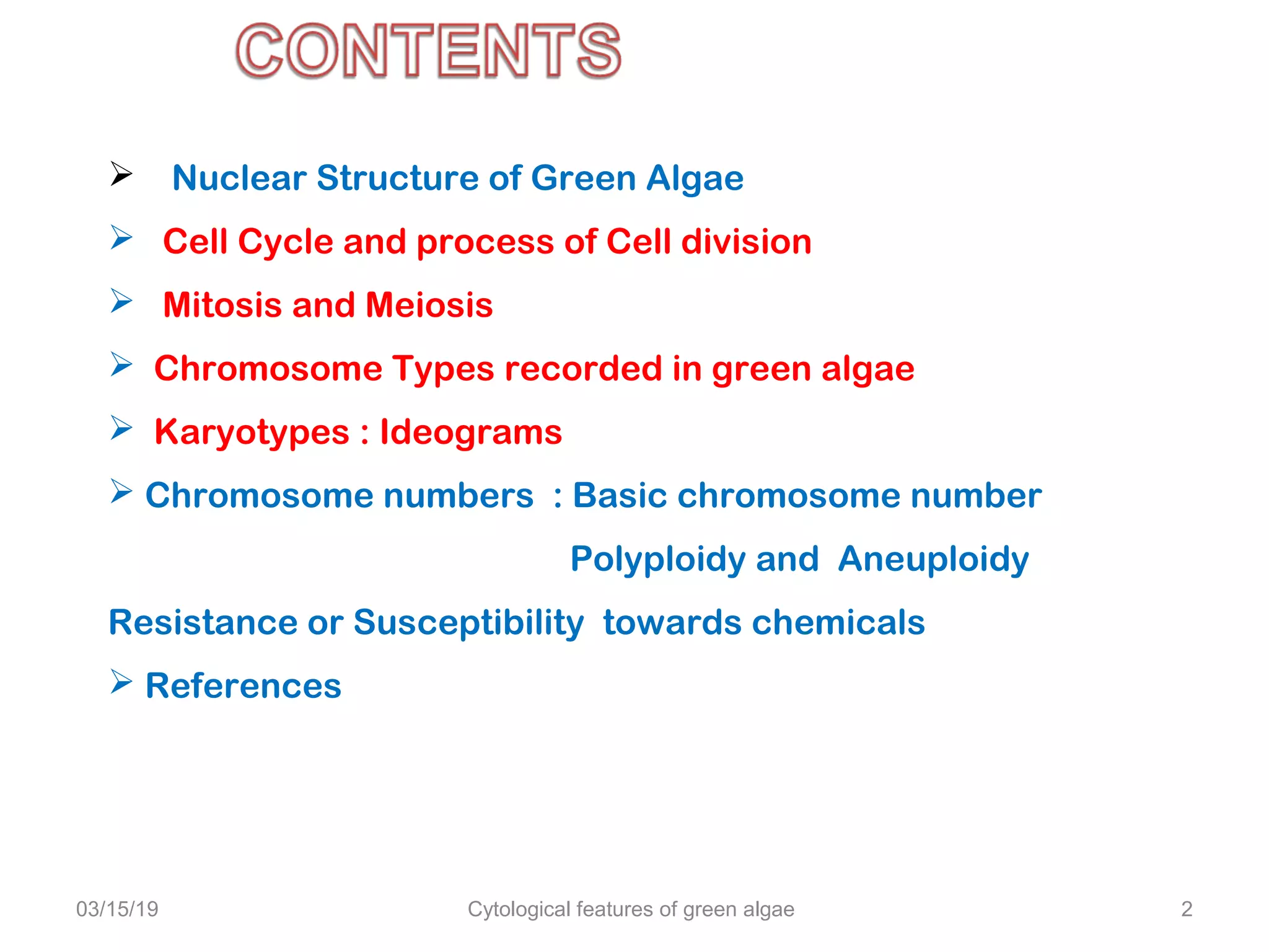 Cytological features of green algae | PPT