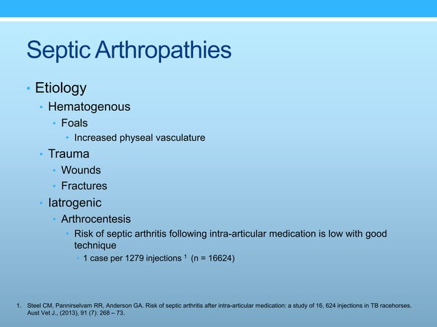 Clinical Pathology & Equine Arthropathies | PPT