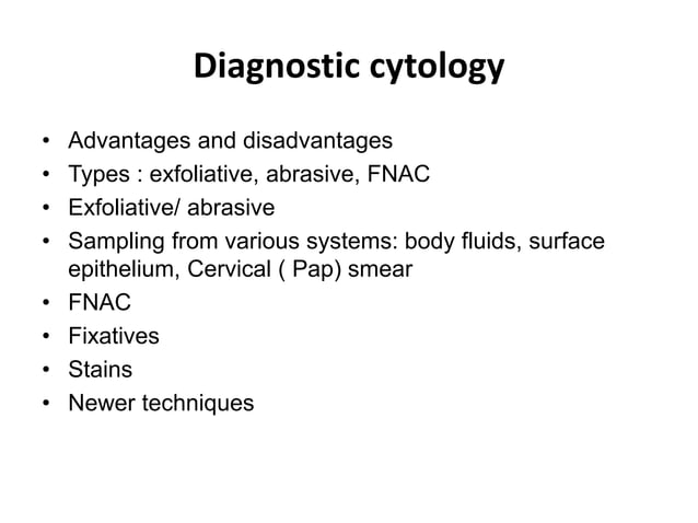 Diagnostic Cytology Introduction Body Fluids Cytology Pptx 9132