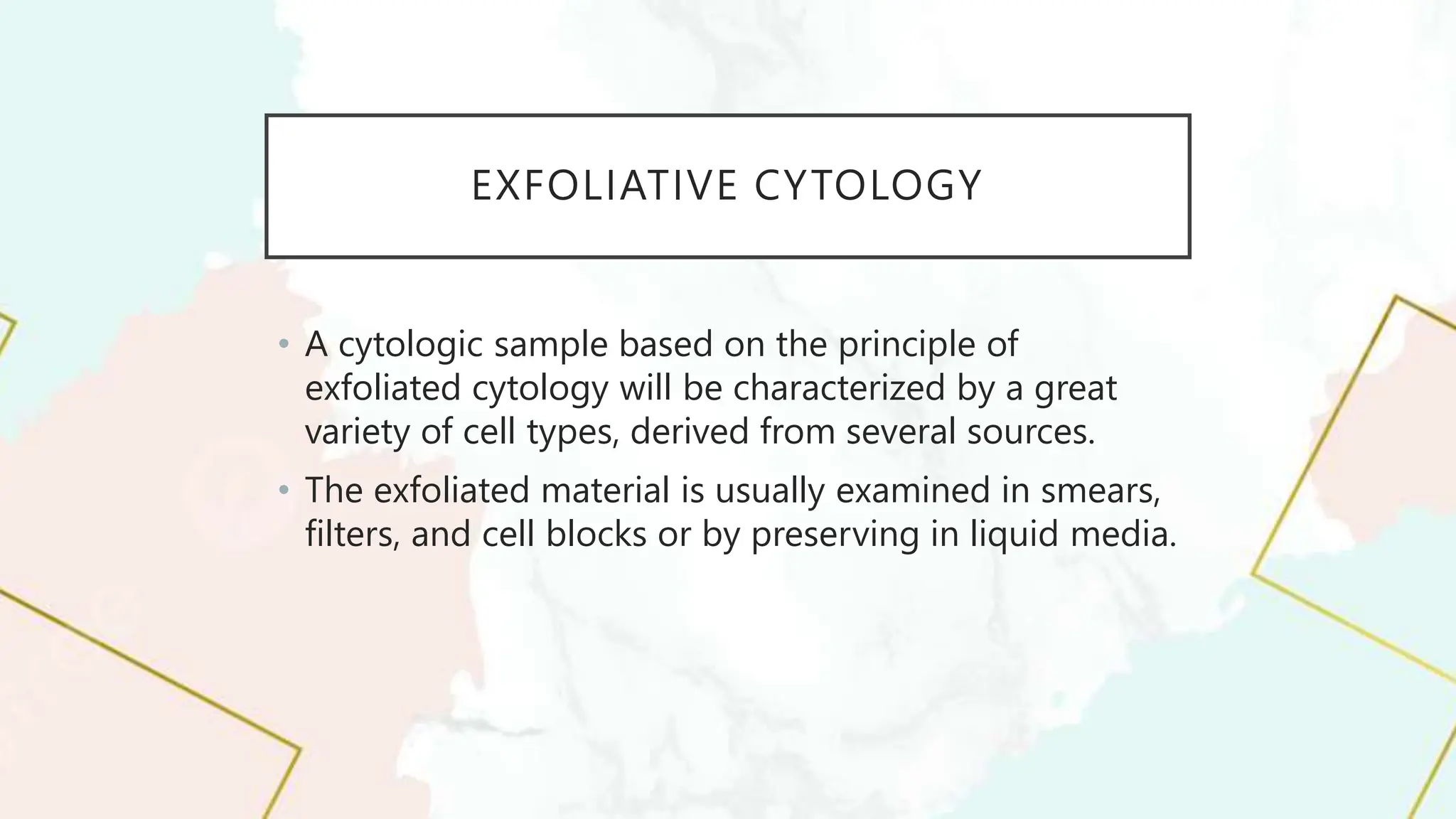 CYTOLOGY-SAMPLE COLLECTION, Introduction to cytology | PPTX
