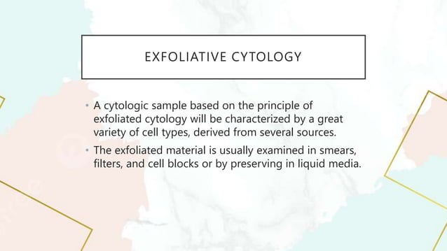 CYTOLOGY-SAMPLE COLLECTION, Introduction to cytology | PPTX | Lung and ...