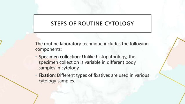 CYTOLOGY-SAMPLE COLLECTION, Introduction to cytology | PPTX | Lung and ...