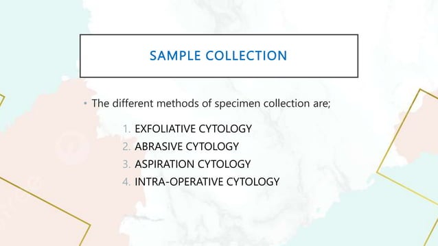 CYTOLOGY-SAMPLE COLLECTION, Introduction to cytology | PPTX | Lung and ...