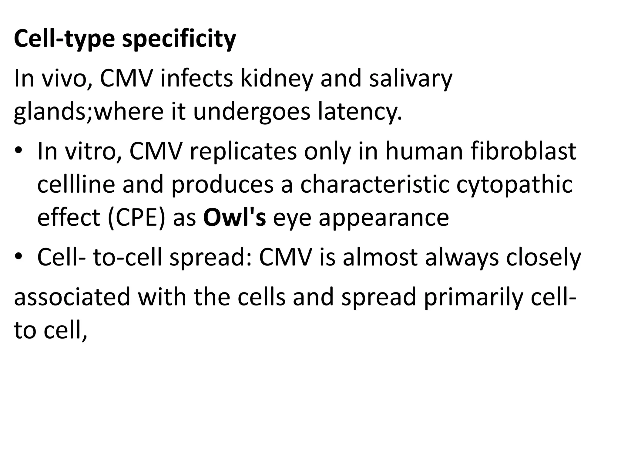 CYTOMEGALOVIRUS.pptx for educational purposes | PPTX