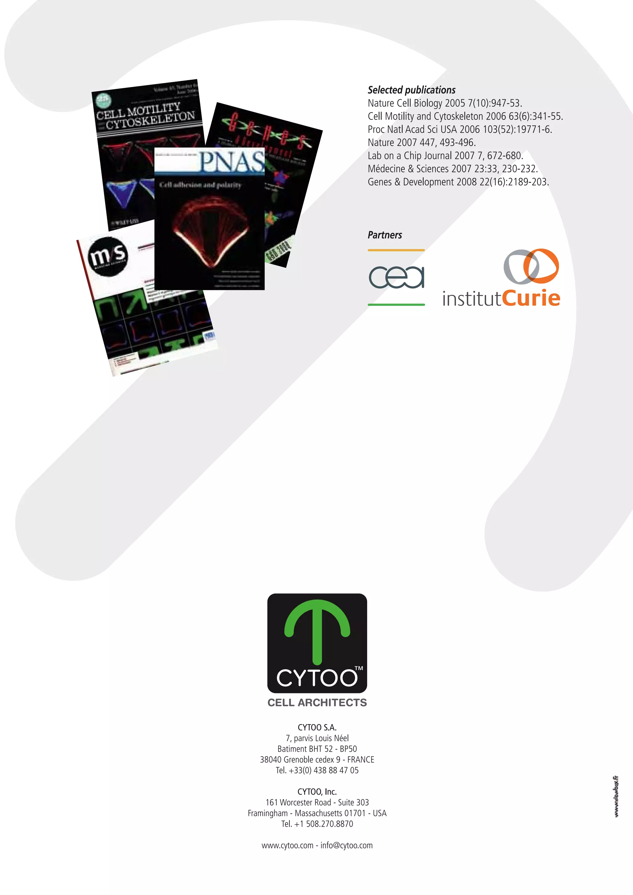 Cytoo Cell Architects | PDF | Biological Sciences | Science