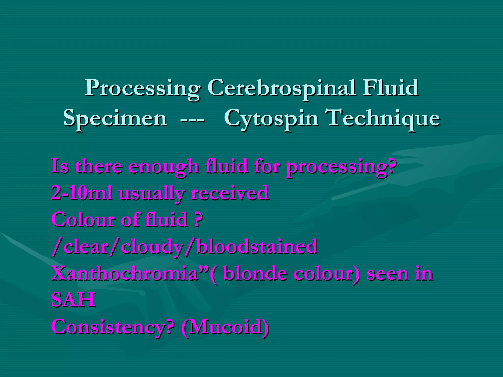 Cytopathology Of Cerebrospinal Fluid[1]Power Point | PPT