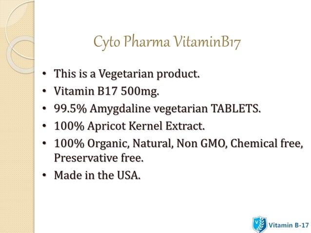 Cyto pharma vitamin b17 | PPT