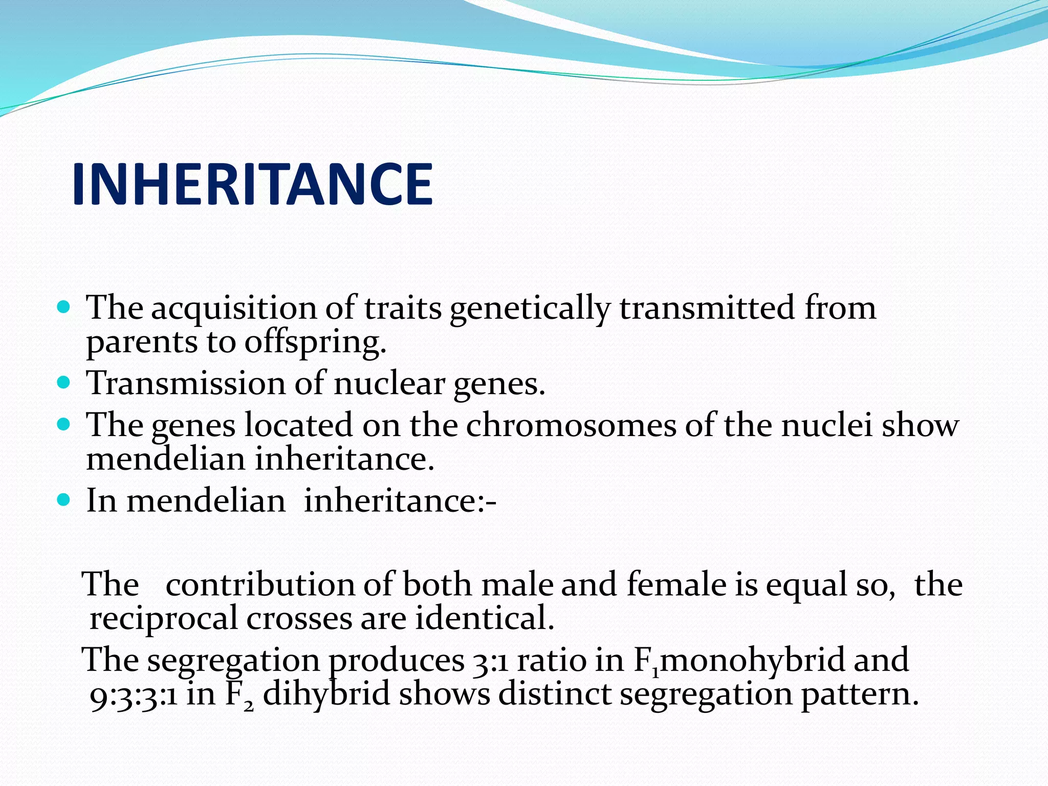 Cytoplasmic inheritance and male sterility | PPTX