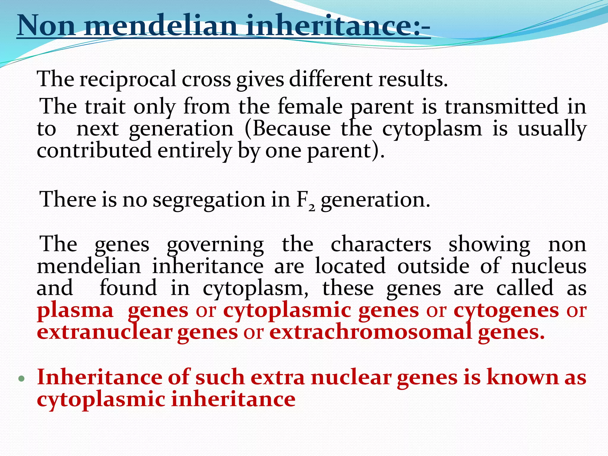 Cytoplasmic inheritance and male sterility | PPTX