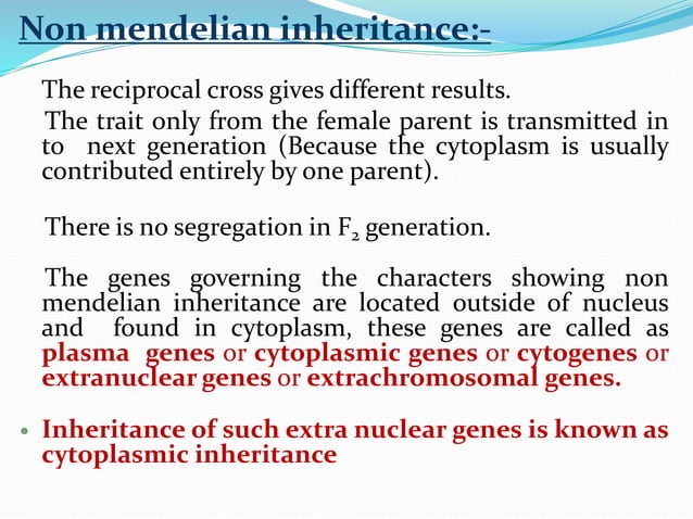 Cytoplasmic inheritance and male sterility | PPTX