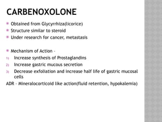 cytoprotective agents in acid peptic disease | PPTX