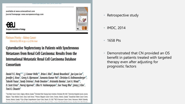 Cytoreductive Nephrectomy.pptx, Indications and Contraindications | PPTX