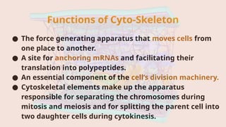 Cell membrane organelles cytoskeleton structure and function | PPT