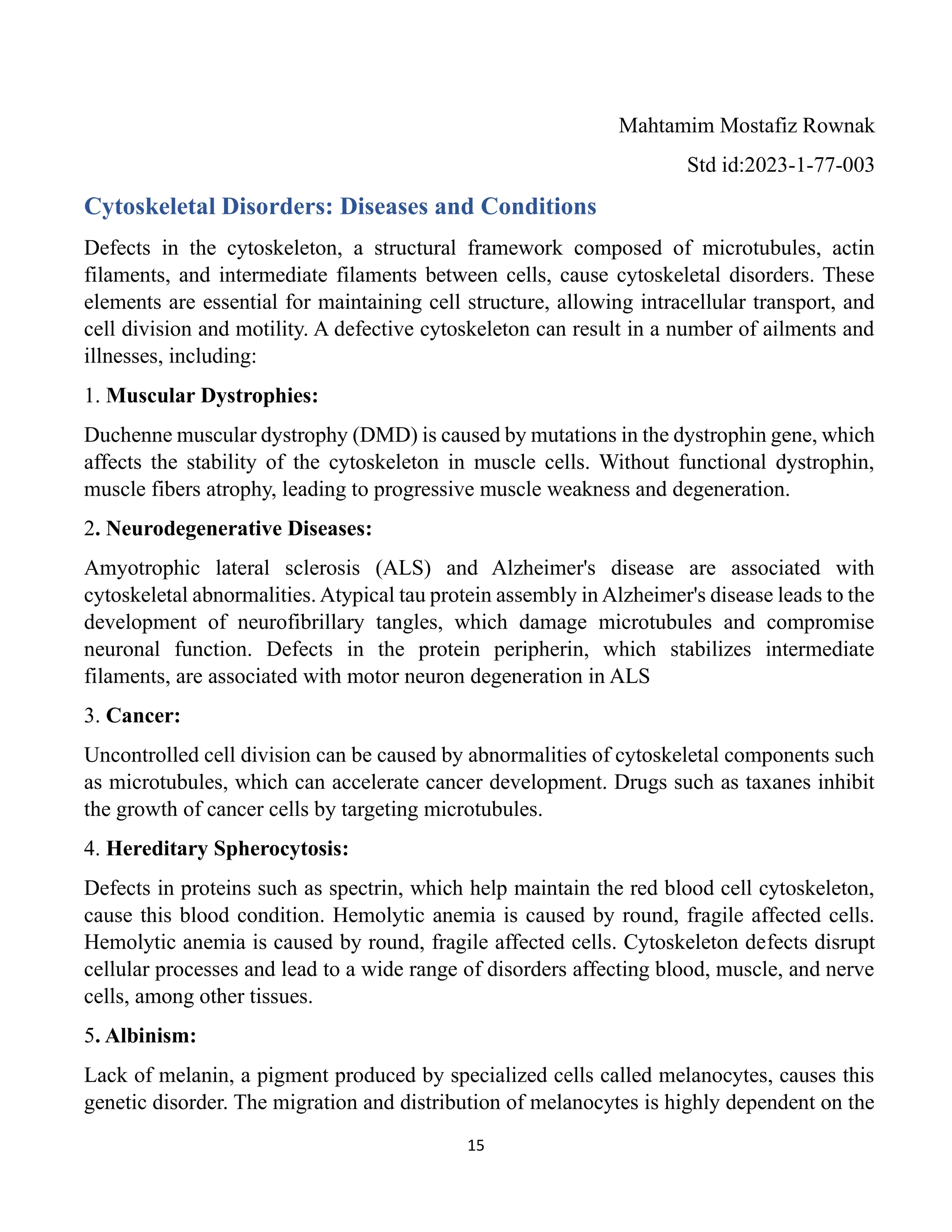 "cytoskeleton and its Components"-assignment.pdf