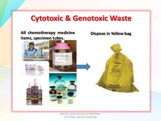 Cytotoxic WASTE RISK AND HANDLING | PPTX