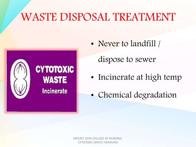 Cytotoxic WASTE RISK AND HANDLING | PPTX