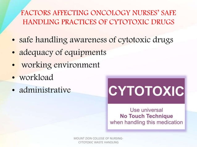 Cytotoxic WASTE RISK AND HANDLING | PPTX