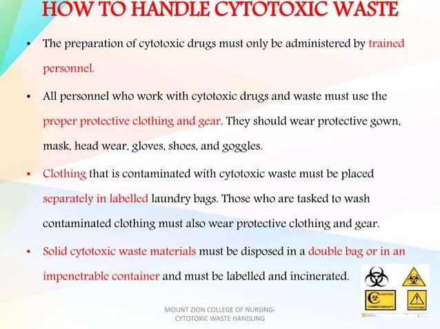 Cytotoxic WASTE RISK AND HANDLING | PPTX