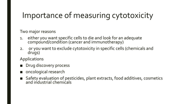 Cytotoxicity | PPTX | Biological Sciences | Science
