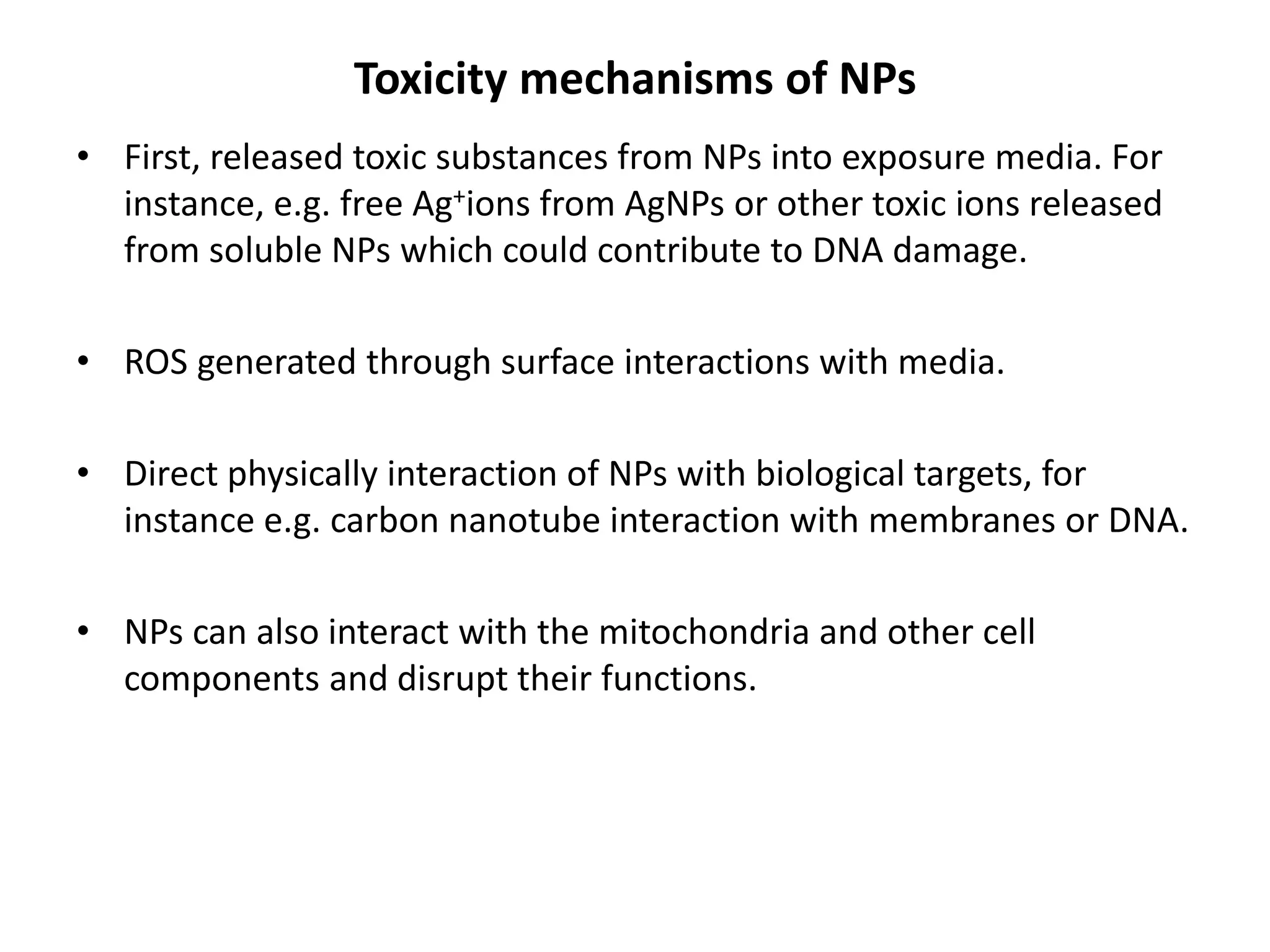 Cytotoxicity and genotoxicity of nanoparticles | PPTX