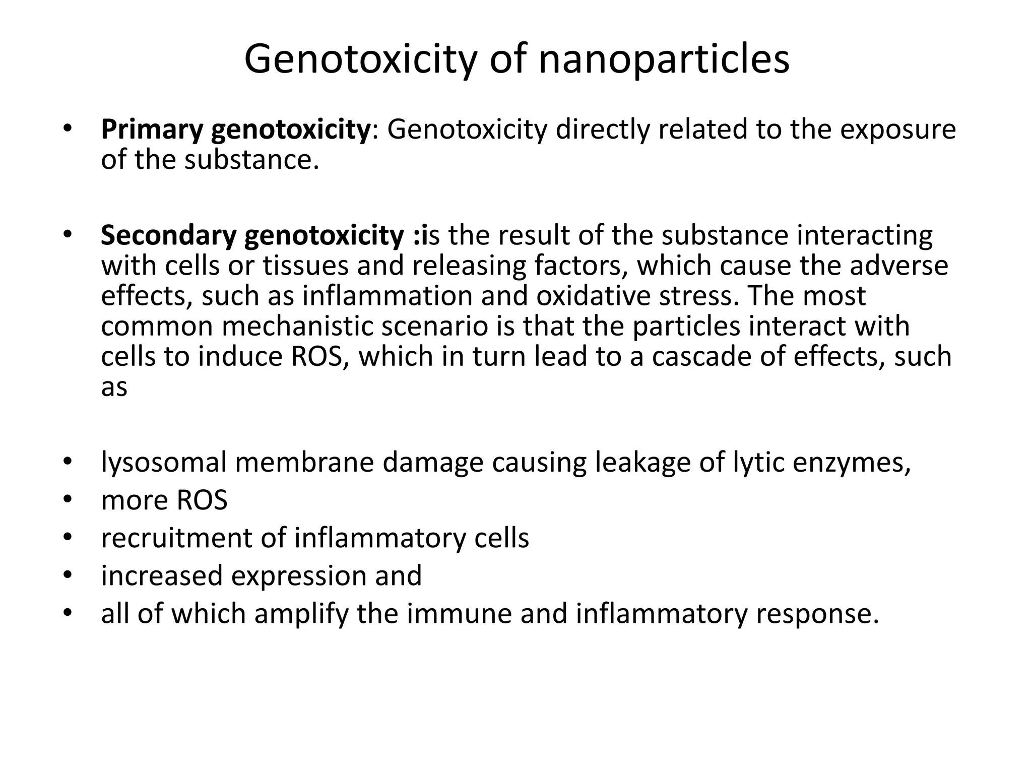 Cytotoxicity and genotoxicity of nanoparticles | PPTX